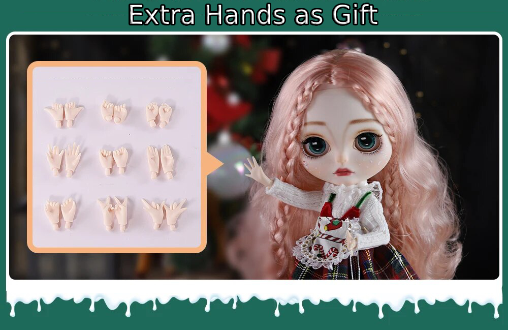 Kristina Christmas – Premium Custom Neo Blythe Doll with Pink Hair ...