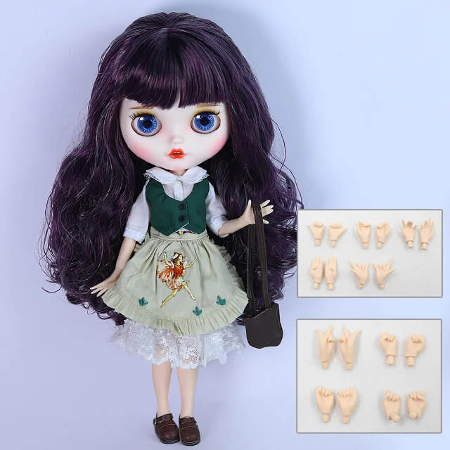 Allison – Premium Custom Neo Blythe Doll with Blue Hair, White Skin ...