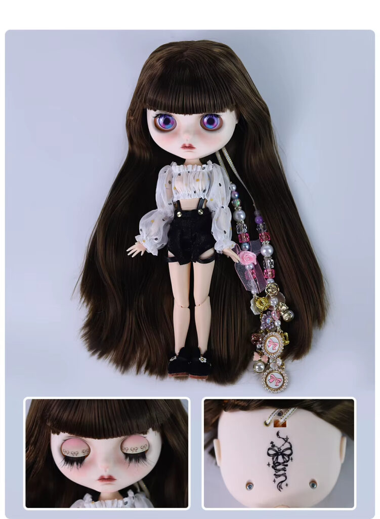 Ceri – Premium Custom Neo Blythe Doll with Brown Hair, White Skin ...